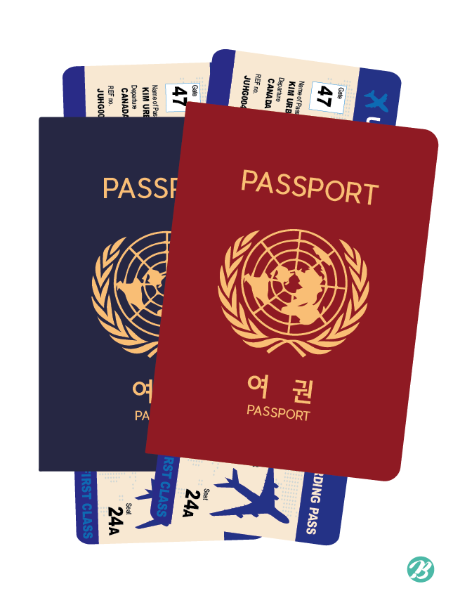 여권 일러스트 ai 무료다운로드 - passport illustration - 어반브러시