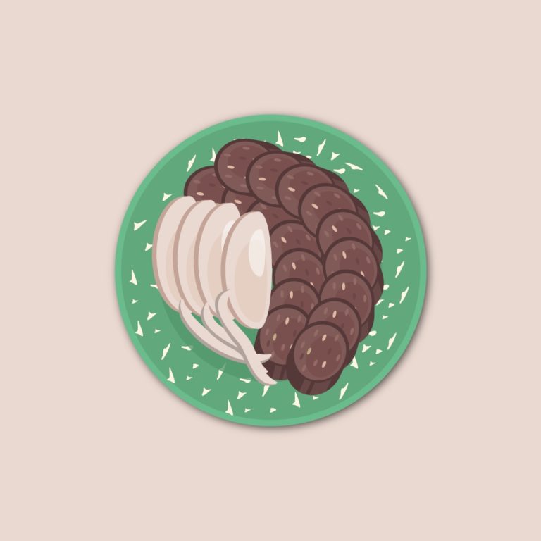 순대 분식 접시 메뉴 일러스트 ai 다운로드 download sundae meal vector - 어반브러시