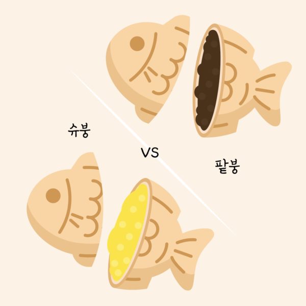 슈크림 붕어빵 일러스트 팥 붕어빵 ai 다운로드 download Cream puff bungeoppang illustration ...